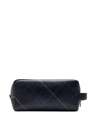 Burberry trousse de toilette à carreaux - Bleu
