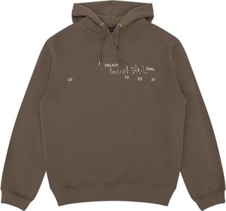 Heliot Emil hoodie à logo imprimé - Marron