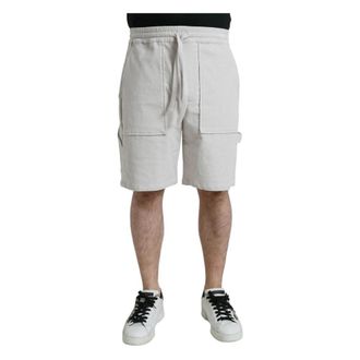 Dolce & Gabbana Beige Baumwoll-Cord Bermuda Shorts - - Shorts - Herren - Beige - M