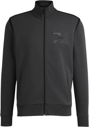 BOSS Hommes Skaz Tape Sweat zipp&eacute; en Coton m&eacute;lang&eacute; &agrave; Logo Artistique