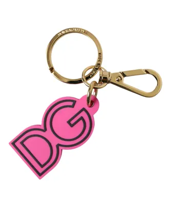 Dolce & Gabbana DG Logo Rubber Key Charm - Pink