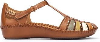 Pikolinos Halboffene Schuhe in Leder P. Vallarta f&uuml;r Frauen Farbe Brandy