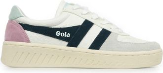 Gola Unisex Grandslam Trident Sneaker, White/Pastel Pink/Iceberg, 40 EU