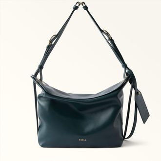Furla Ginevra Schultertasche M Dark Forest Gr&uuml;n Varenne-kalbsleder Damen