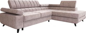 Mirjan24 Ecksofa Kaspro Premium, Eckcouch mit Schlaffunktion und Bettkasten, Polstersofa, L-Form Sofa, Couch, Wohnlandschaft, Polstergarnitur, Bettsofa, Polste