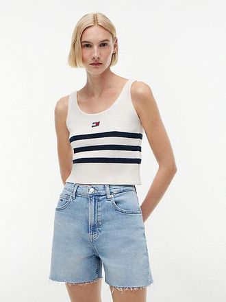 Tommy Hilfiger D&eacute;bardeur en maille &agrave; rayures Tommy Badge
