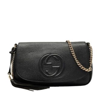 Gucci Sac bandouli&egrave;re vintage doccasion - Femme - Pre-owned - Noir - Taille: ONE Size