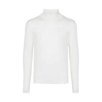 Goes Botanical Merinowolle Rollkragenpullover - - Knitwear - Herren - Wei&szlig; - 2XL
