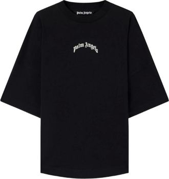 Palm Angels Homme, Tops, Noir, Taille: M T-Shirt Oversize