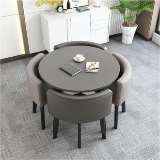 Generic Tisch im modernen Esszimmer, 4 Chaises Encastrables for den Empfang des B&uuml;ros, widerstandsf&auml;hig und langlebig(C1)