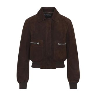 Tom Ford Femme, Vestes, Brun, Taille: 38 FR Bomber Jacket