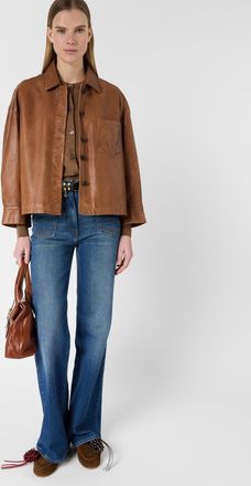 Gerard Darel Veste courte en cuir - JOCYA - Cigare