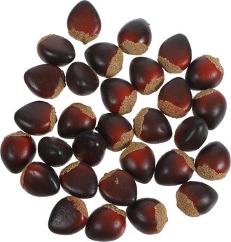 Cabilock 30stücke Teiliges Künstliches Kastanien Schaumstoff Realistische Deko Für Zuhause Küche Fotorequisiten Vielseitig Sicher Langlebig Für Restaurant Scha