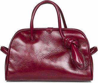 Jacquemus Femme, Sacs, Violet, Taille: ONE Size Sac de Bowling en Cuir Violet