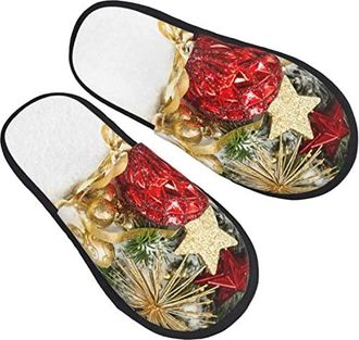 Generic Chaussons Femme Homme D&eacute;corations De No&euml;l Maison Pantoufles Chaude Chausson DHiver Confort Pantoufles En Peluche Pour Voyager Int&eacute;rieur Ext&eacute;rieur L