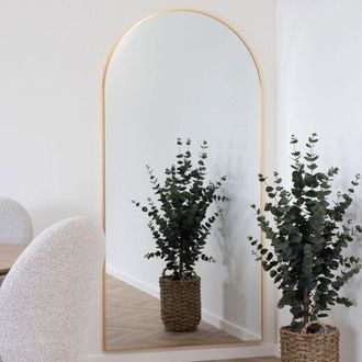 ebuy24 Ebuy24 - Miroir arc en aluminium 90x180cm - Laiton - Madrid