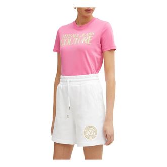 Versace Jeans Couture Logo-Stickerei Shorts - - Shorts - Damen - Wei&szlig; - S