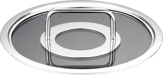 FISSLER Adamant Glasdeckel (Ø 18 cm) - original Ersatzdeckel aus Glas, ergonomischer Griff, Sichtkochen ohne Energieverlust, spülmaschinengeeignet, hitzebestä