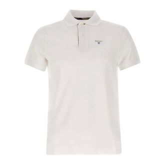 Barbour Homme, Tops, Blanc, Taille: XL Polo en Coton Tartan Pique Blanc
