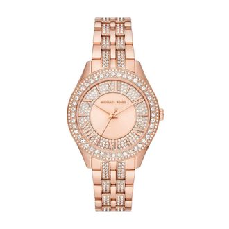 Michael Kors Harlowe Pav&eacute; Uhr - - Accessories - Damen - Rosa - ONE SIZE