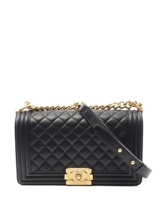 Chanel sac port&eacute; &eacute;paule matelass&eacute; &agrave; chaine (2016) - Noir