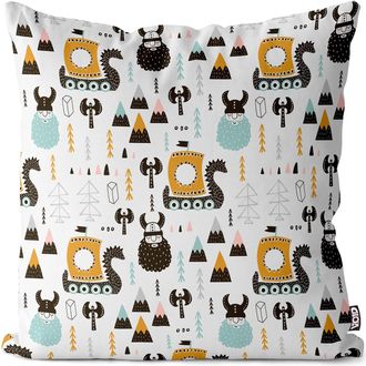 Void Watches Wikinger Wald Krieger Kinder Kissenbezug Kissenhülle Sofakissen Kissen Deko Outdoor-Kissen Dekokissen, Kissen Größe:40 x 40 cm