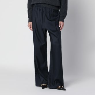 Gucci Blaue Hose aus technischem Seidenpopeline