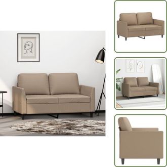 vidaXL The Living Store - 2-Sitzer-Sofa Cappuccino-Braun 120 cm Kunstleder - Couch - 2-Sitzer Sofa - Polstercouch - Wohnzimmersofa - Lederlook Sofa