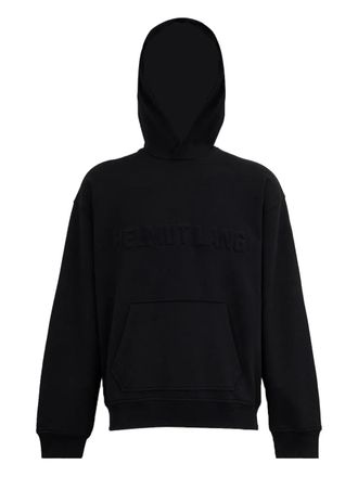 Helmut Lang hoodie à logo embossé - Noir