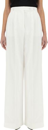 Givenchy Cotton Pleated Trousers - White