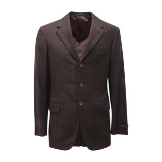 Prada Pinstripes Wool Suit - - Jackets - Herren - Grau - S