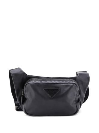 Prada Front Pocket Vitello Daino belt bag - Schwarz