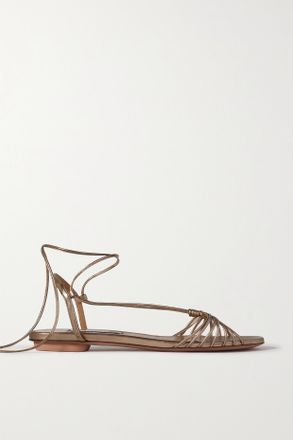 Aquazzura Sandales En Cuir M&eacute;tallis&eacute; Whisper