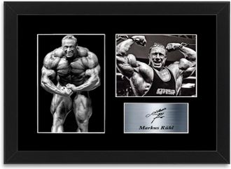 Generic Markus Rühl Gym Bodybuilding Motivationsposter signiertes Foto Display gerahmt A4