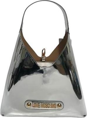 Moschino Sac femme Love shopper &agrave; bandouli&egrave;re en similicuir miroir argent BS26MO08 JC4134PP1OLP0902 Taille du sac: Moyenne