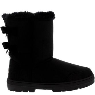 Holly Womens Twin Bow Tall Classic Waterproof Winter Rain Snow Boots - Black - 4-37 - AEA0234
