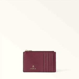 Furla Camelia Kartenetui M Red Apple Rot Strukturiertes Leder Damen