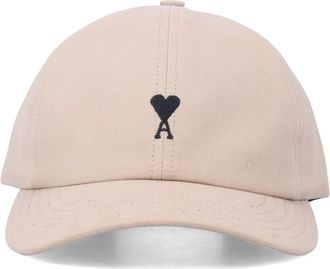 Ami Homme, Accessoires, Beige, Taille: ONE Size De Coeur Embroidery Cap