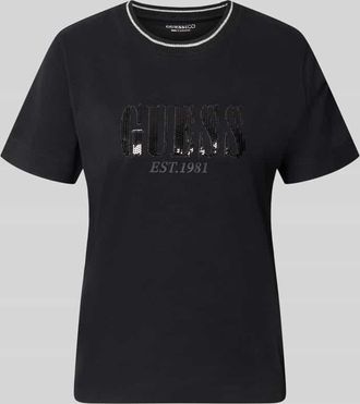 Guess T-Shirt aus reiner Baumwolle mit Logo-Detail