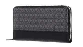 Coccinelle Metallic Monogram Cowhide Wallet - Black