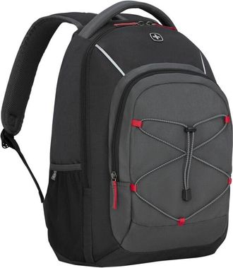 Wenger Mars Laptop-Rucksack mit Tabletfach, Notebook bis 16 Zoll, Tablet bis 10 Zoll, Organizer, 26 l, Damen Herren, Büro Business-Reisen Uni, Schwarz/Anthra