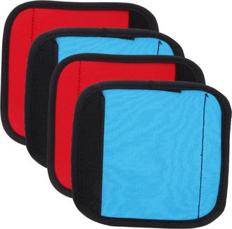 Pretyzoom 4 Stück Rutschfeste Griffüberzüge aus Robustem Material Abnehmbare Klimmzugstangenabdeckung In Rot und Himmelblau Handgriffpolster für Fitnessgeräte u