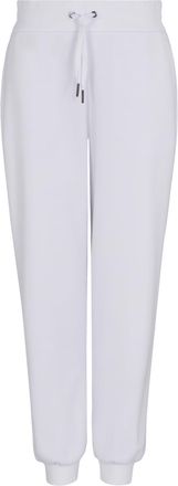 A|X Armani Exchange Womens Lost in Sounds, Sustainable, Tonal Logo Print, Sweatpants, White, L