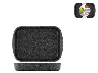 hOme Home Stone Br&auml;ter, Antihaftbeschichtung, Stein, 25 x 18 cm, Anthrazit