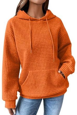 Generic Sweat &agrave; capuche surdimensionn&eacute; pour femme - Pull dhiver d&eacute;contract&eacute; - Sweat &agrave; capuche - Manches longues - Avec poches - Veste &agrave; capuche - Manteau long