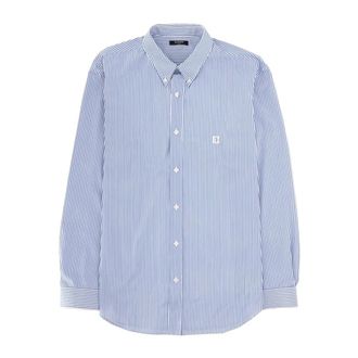 Balmain Chemise boutonn&eacute;e &agrave; rayures - Homme - Chemises - Bleu - Taille: 2XL