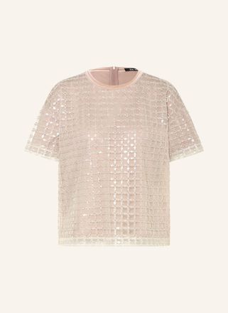 Marc Aurel Marc Aurel Blusenshirt Aus Mesh Mit Pailletten beige
