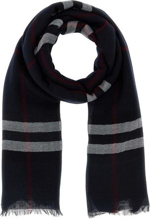 Burberry unisex, Accessoires, Gris, Taille: ONE Size &Eacute;charpe en laine brod&eacute;e