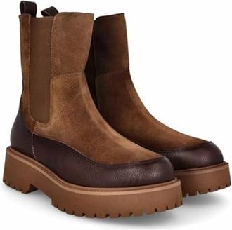 Lince Lince Bottines zipp&eacute;es et &eacute;lastiques en cuir confortable | Semelle en caoutchouc | Semelle int&eacute;rieure en gel | I52202 | Fabriqu&eacute;es en Espagne, Cuir Bi