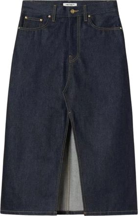 Carhartt Work in Progress Femme, Jupes, Bleu, Taille: 38 FR Brandon Skirt